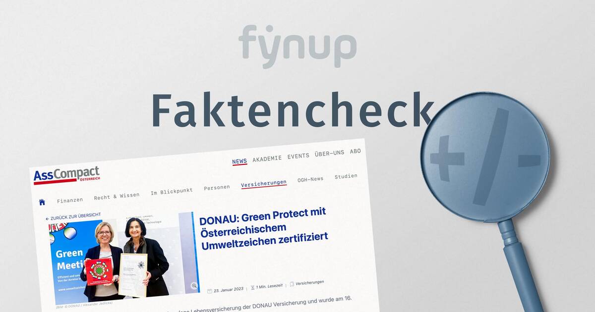 Faktencheck: Mit Umweltzeichen zertifiziert - fynup